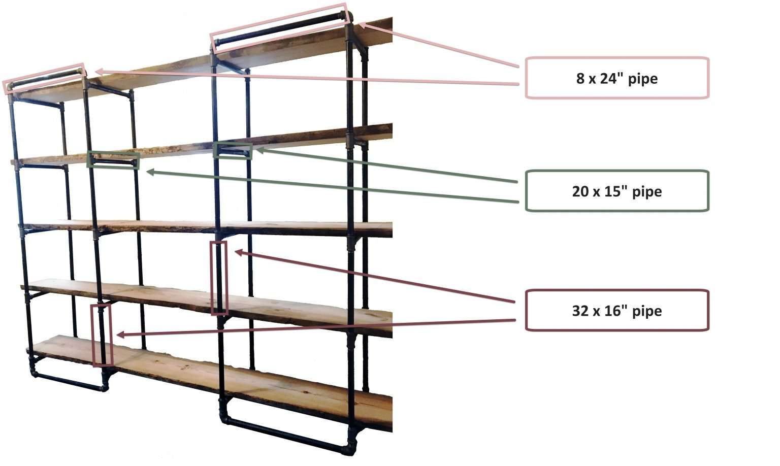 How to Make a Freestanding Industrial Gas Pipe Shelf - andchristina